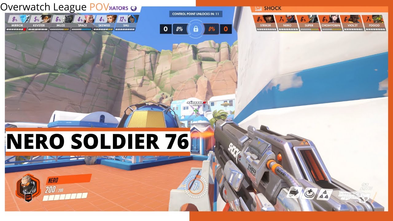 NERO SOLDIER 76 POV | San Francisco Shock vs Los Angeles Gladiators ...
