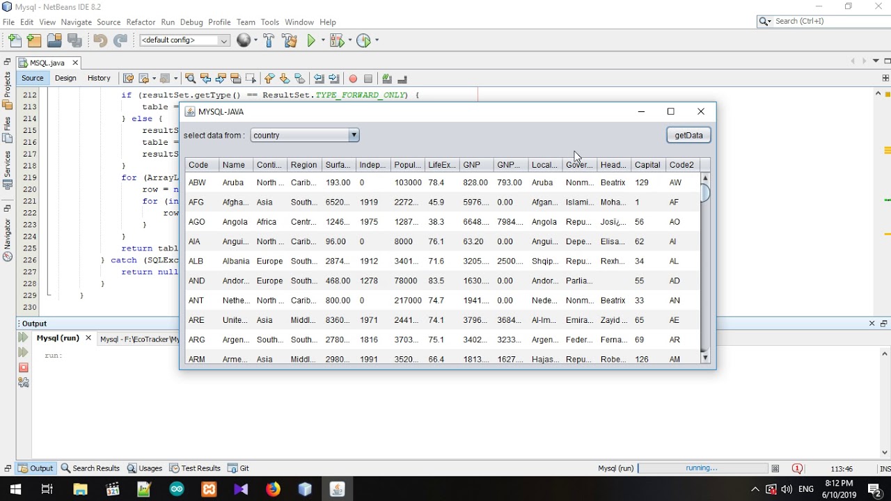 Java Mysql Dynamically Generate Table Column Names And Populate Jtable 0445