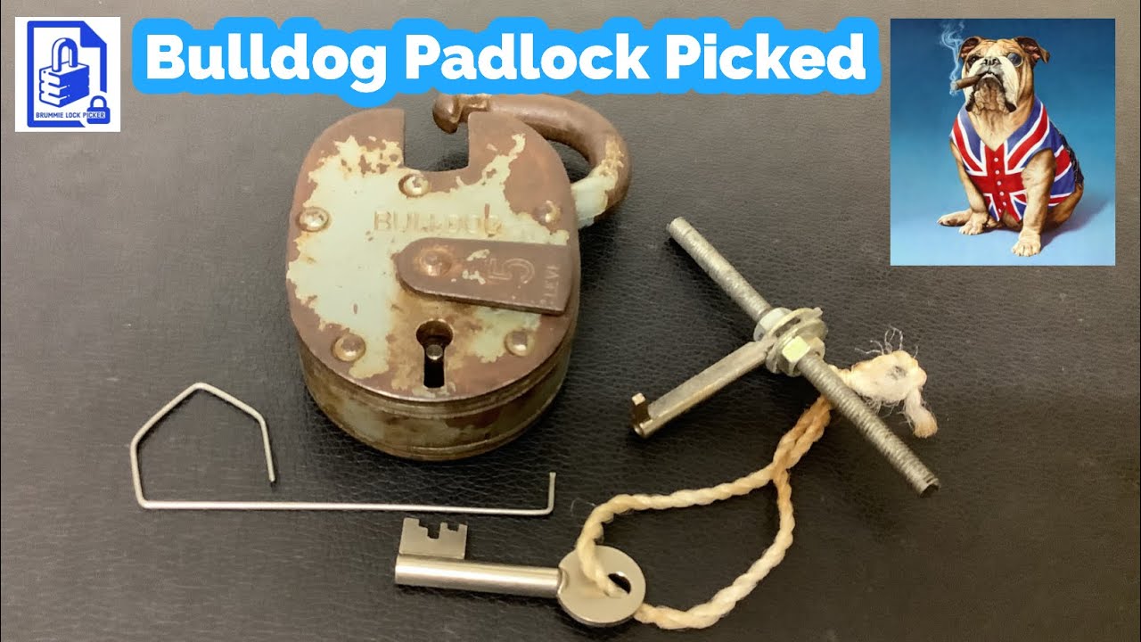 651. Old English style Bulldog 5 lever padlock picked open - YouTube