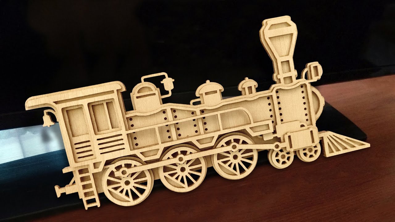 3D Steam train - scroll saw project - YouTube