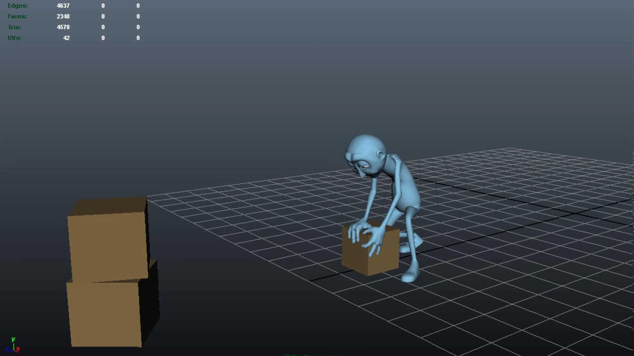 Maya Animation - Heavy Box Lift - YouTube