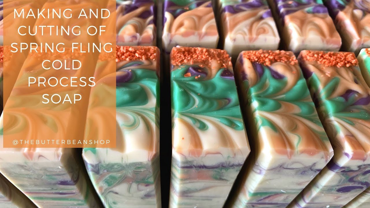 Making & Cutting of Spring Fling Cold Process Soap - YouTube