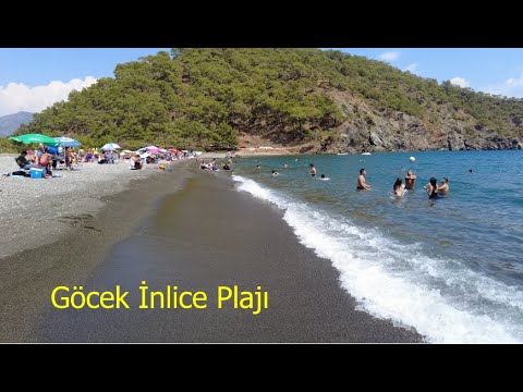 Muğla Fethiye Göcek İnlice plajı Dalaman Sarsala Koyu beach walk Turkey ...
