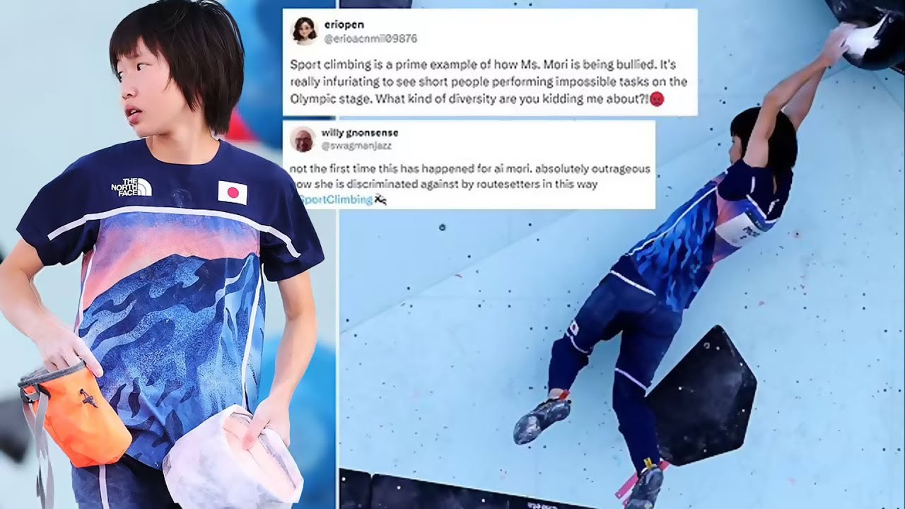 Watch Japanese climbing star Ai Mori struggle in the Olympic boulder ...