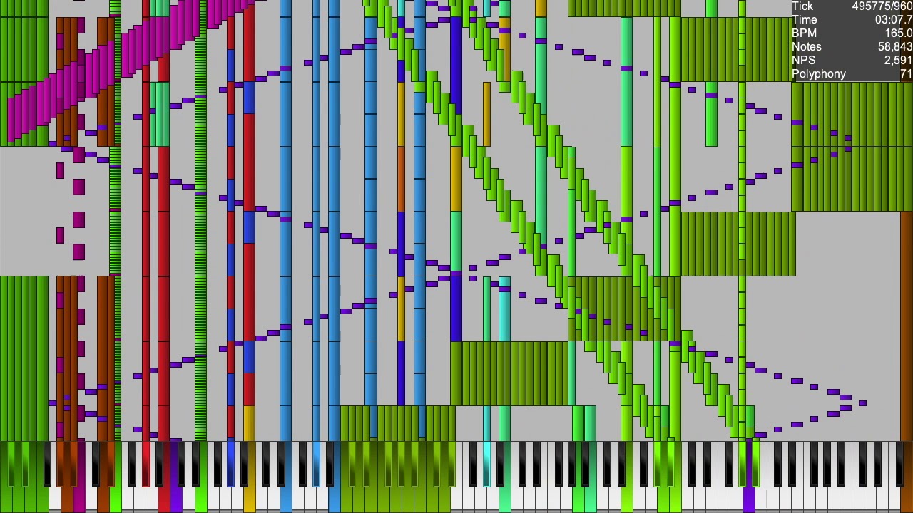 [BLACK MIDI] UMP - Blue Sky 800,000 notes ~ Everither - YouTube