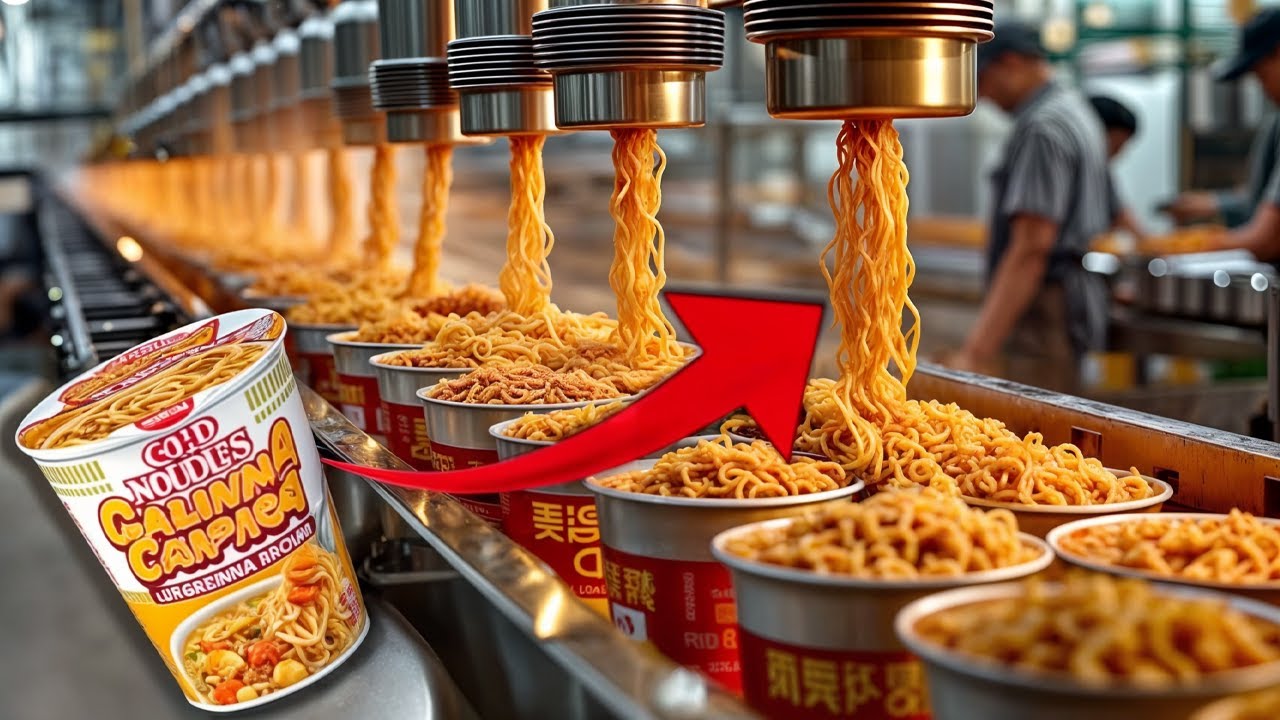 How Millions of Cup Noodles Are Made in Factory | Cup Noodles ...