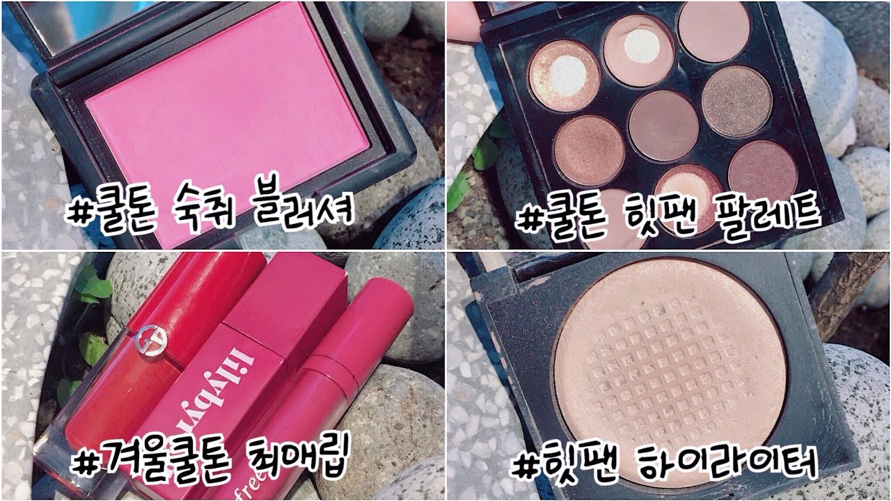 쿨톤 친구 파우치 털기 3탄 겨울쿨톤 립추천 쿨톤 숙취 블러셔 쿨톤 섀도우 팔레트 마스크로 뒤집어진 민감성 피부 추천템 채니뷰티 Youtube