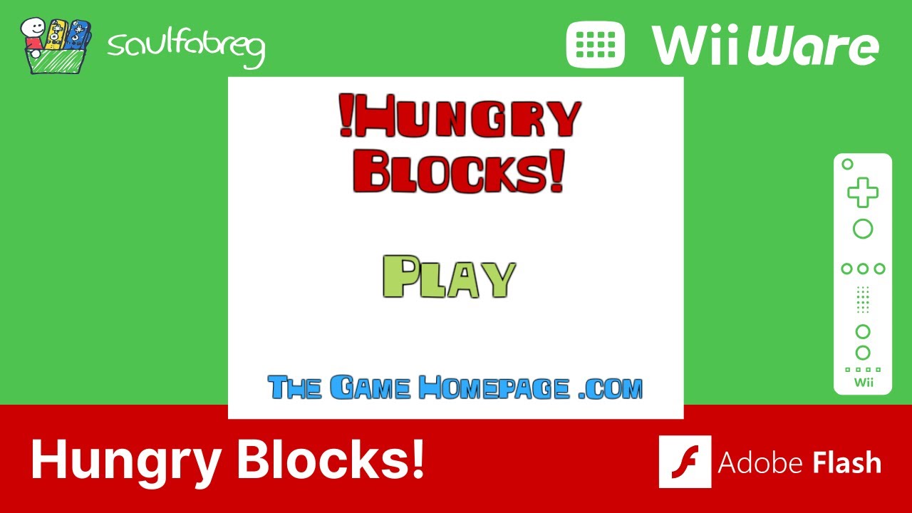 Hungry Blocks! (Adobe Flash) | WiiWare iNJECT by saulfabreg - YouTube