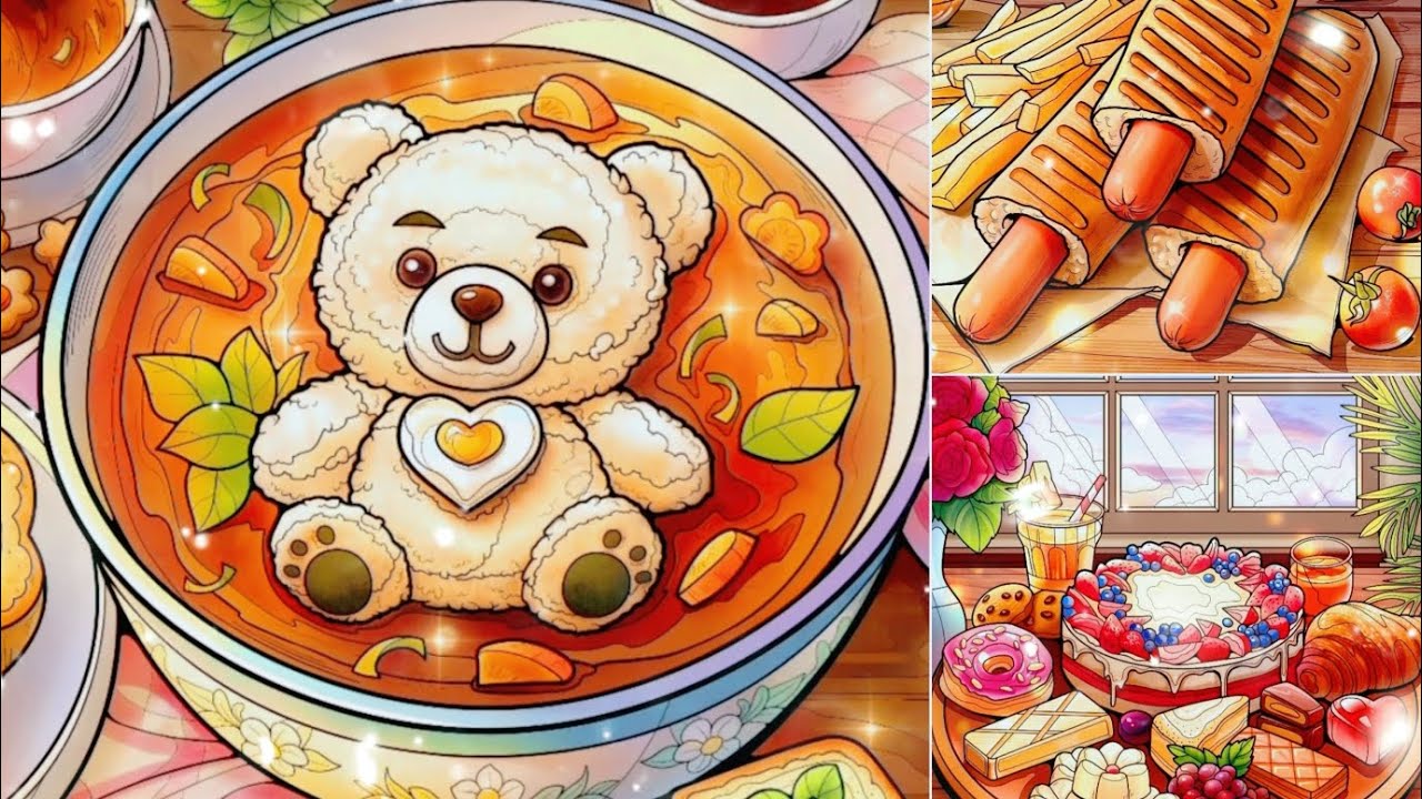 Relax Video of Coloring Drawings - Mix Food 04/24 - YouTube