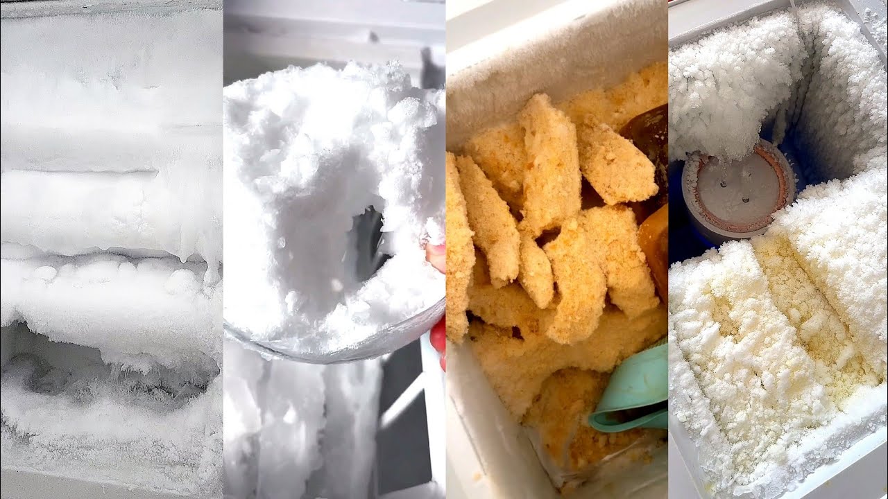 ASMR FREEZER FROST EATING & SCRAPING / WHITE ICE - YouTube