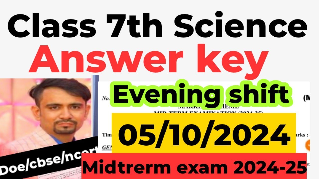 class 7 science mid term qpaper 2024-25 solution / class7 science exam ...