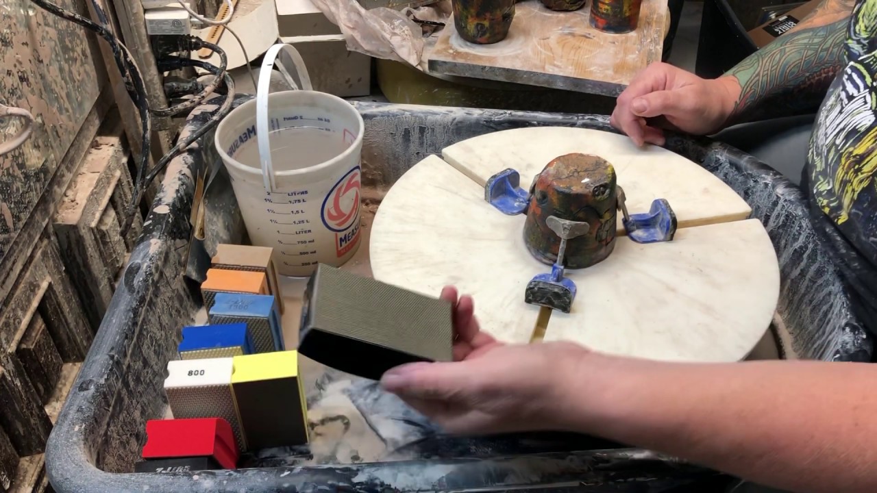 How to finish bottoms on cups and mugs. - YouTube