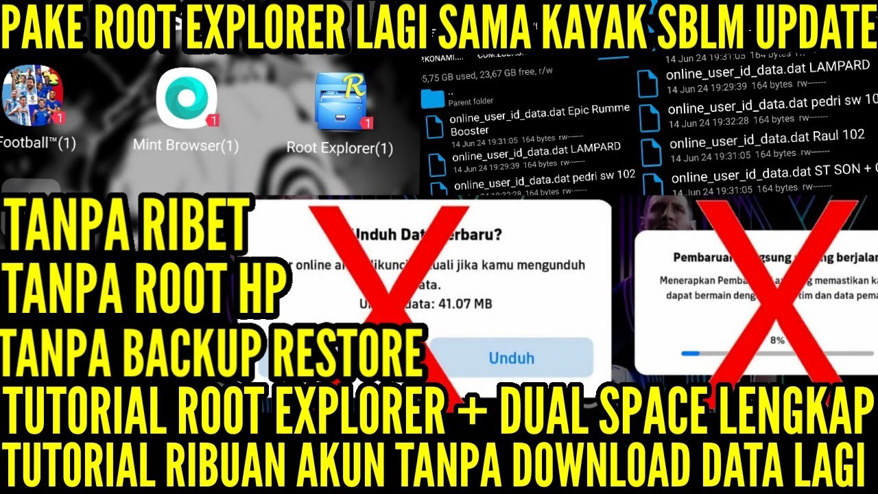 TUT0RIAL CL0NE R00T EXPLORER x DUALSPACE ! SIMPEL BGT KAYA SBLM UPDATE! TANPA D0WNLOAD DATA ...