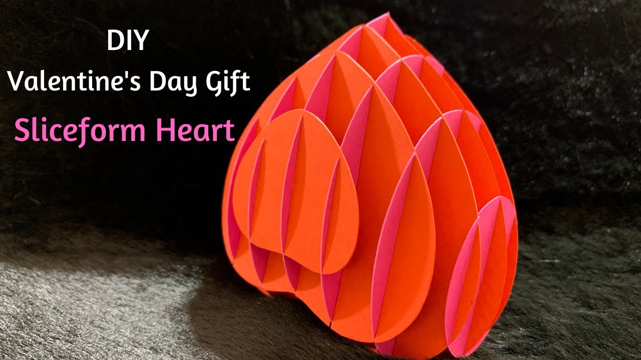 HOW TO DIY SLICEFORM HEART | EASY VALENTINE'S DAY GIFT | PAPERART ...