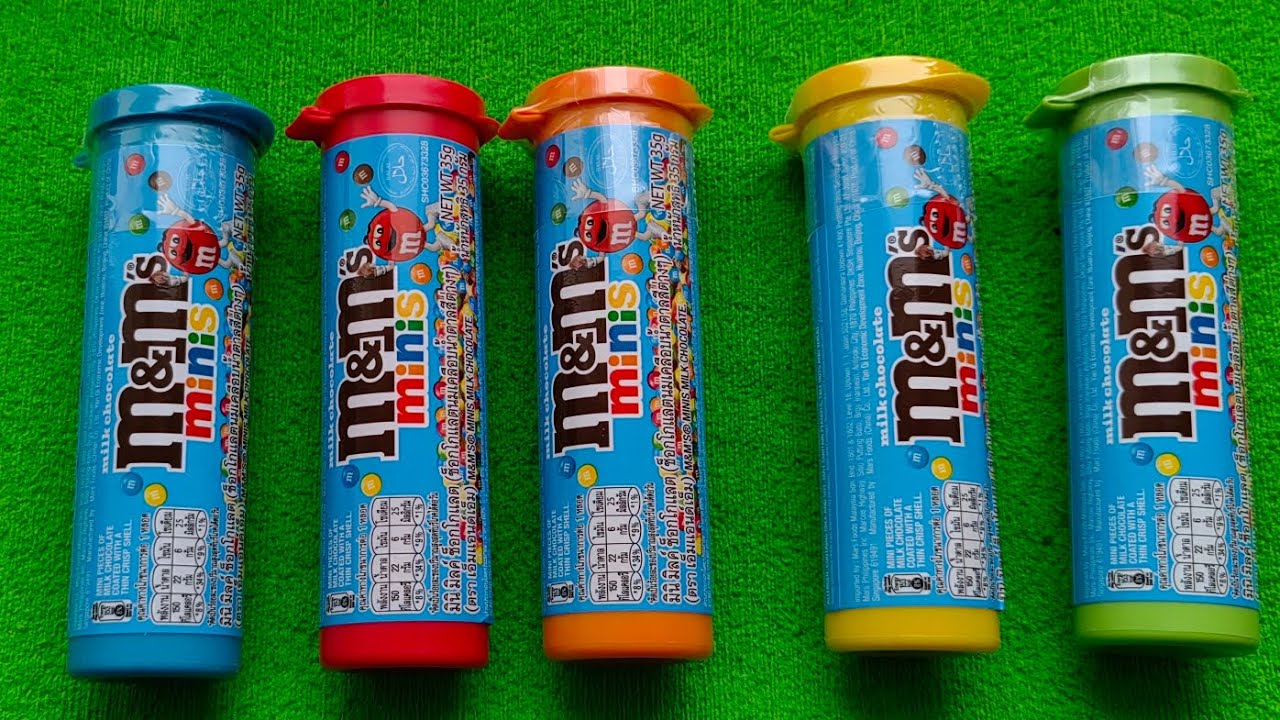 ASMR - favorite M&Ms in jars - satisfactory video - YouTube