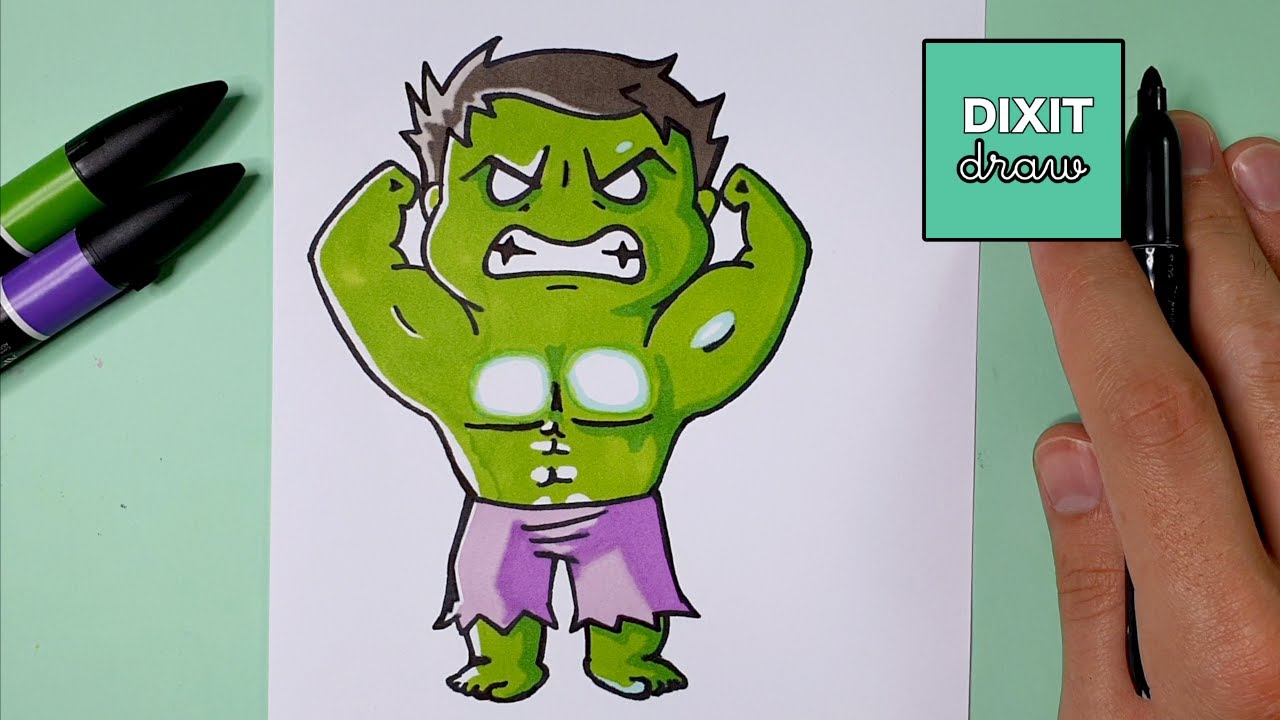 WIE ZEICHNET MAN HULK FÜR ANFÄNGER - HULK ZEICHNEN LERNEN - YouTube