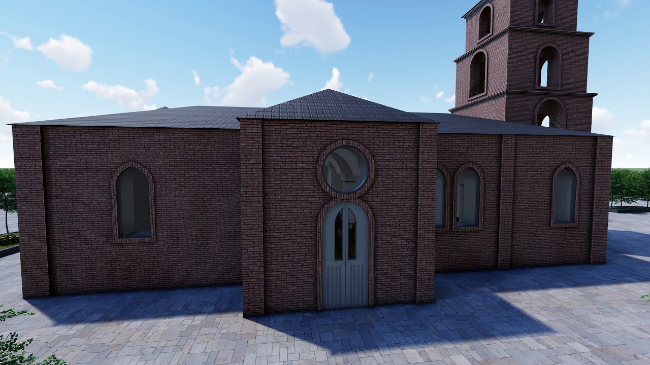 Seporghan church recreation architecture animation vizualation ...