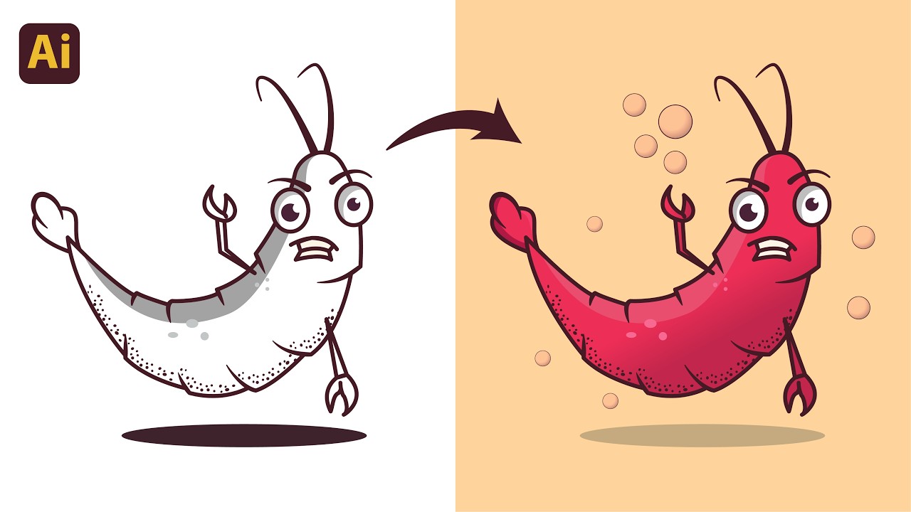 How to Draw Shrimp Step by Step-Easy - YouTube