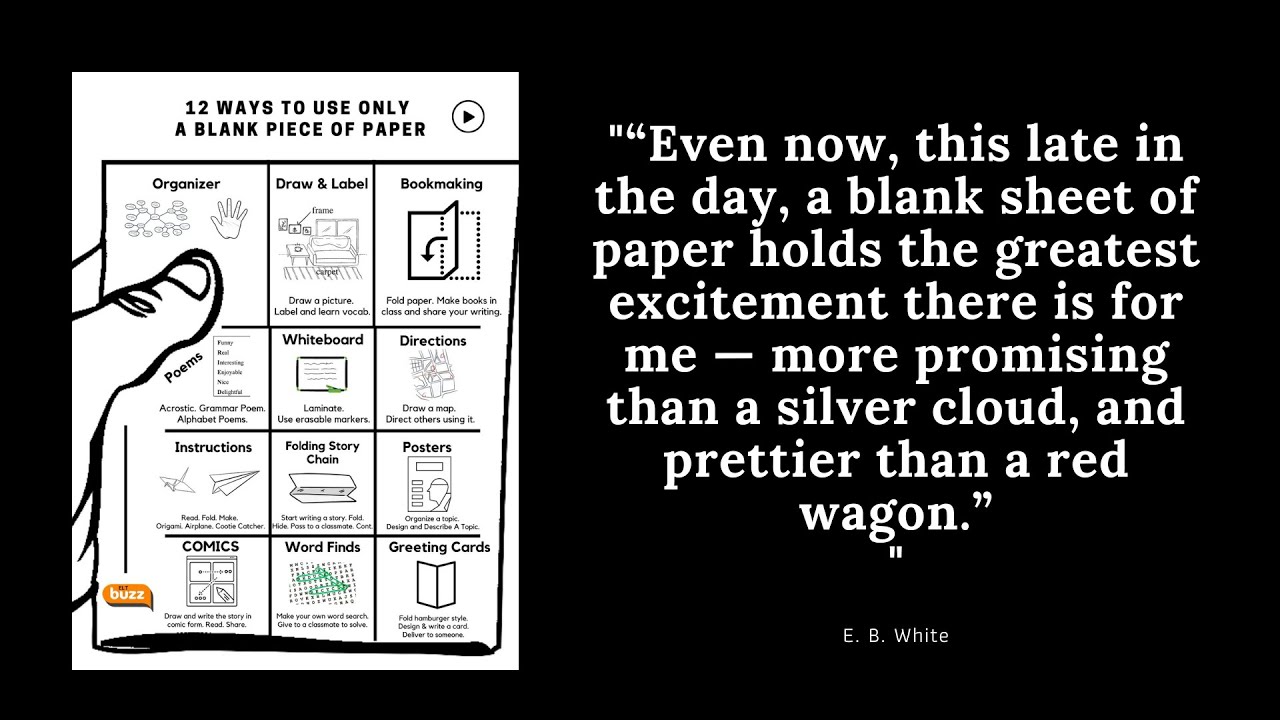 12 Ways To Use A Blank Piece Of Paper When Teaching - YouTube
