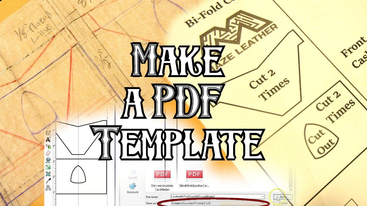 How to make a Leather Template for Bifold Wallet (Guide from sketch to ...