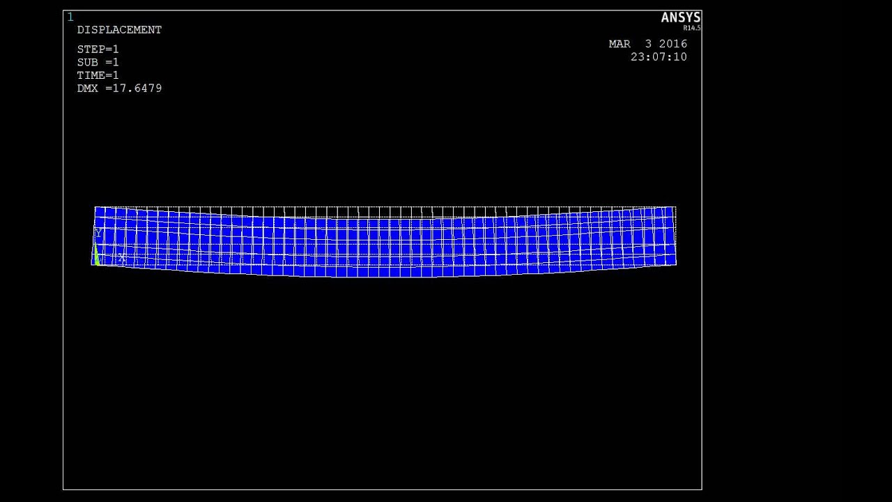 ANIMATION of a Simple Supported Beam in Ansys mechanical apdl with ...