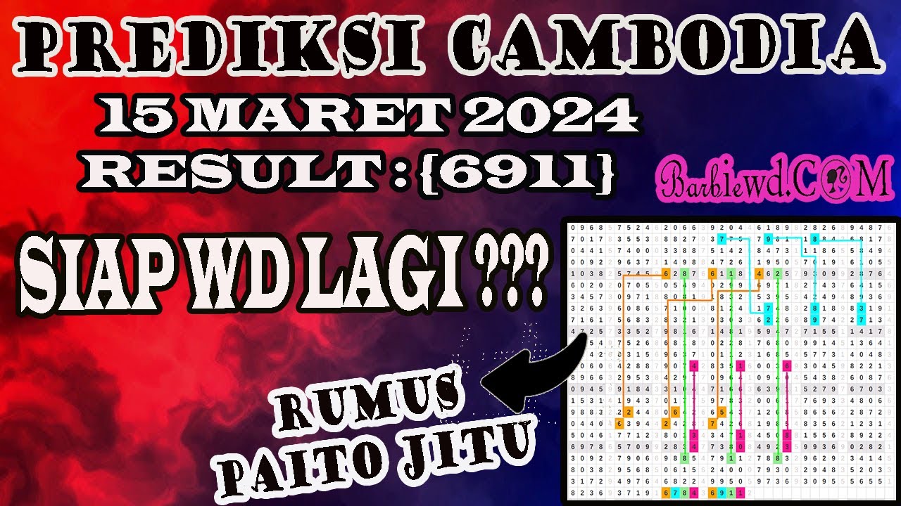 PREDIKSI CAMBODIA HARI INI 15 MARET 2024 |PAITO CAMBODIA |ANGKA JITU ...