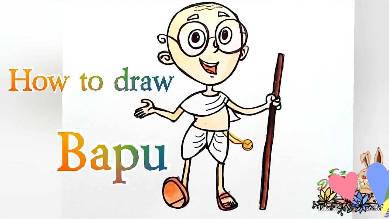 @EZDRAW | How to draw Bapu | Drawing for beginners step by step | - YouTube