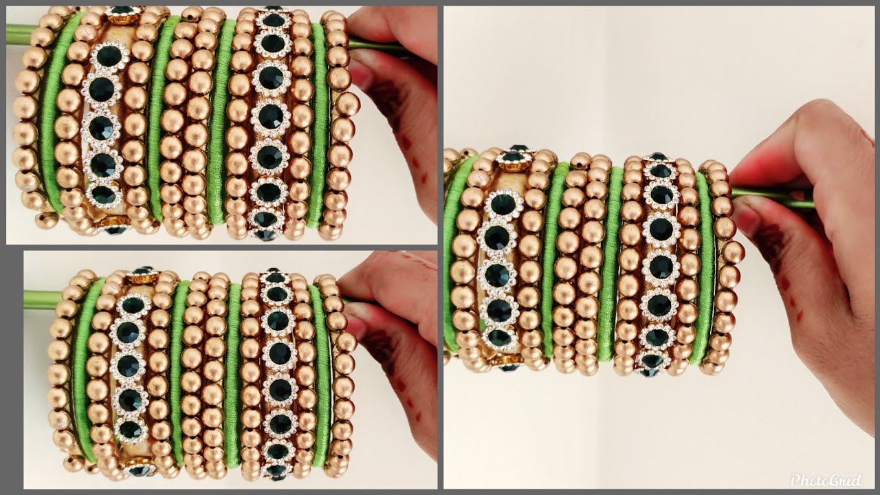 How To Make Bridal Bangles// Designer Bangles.. - YouTube