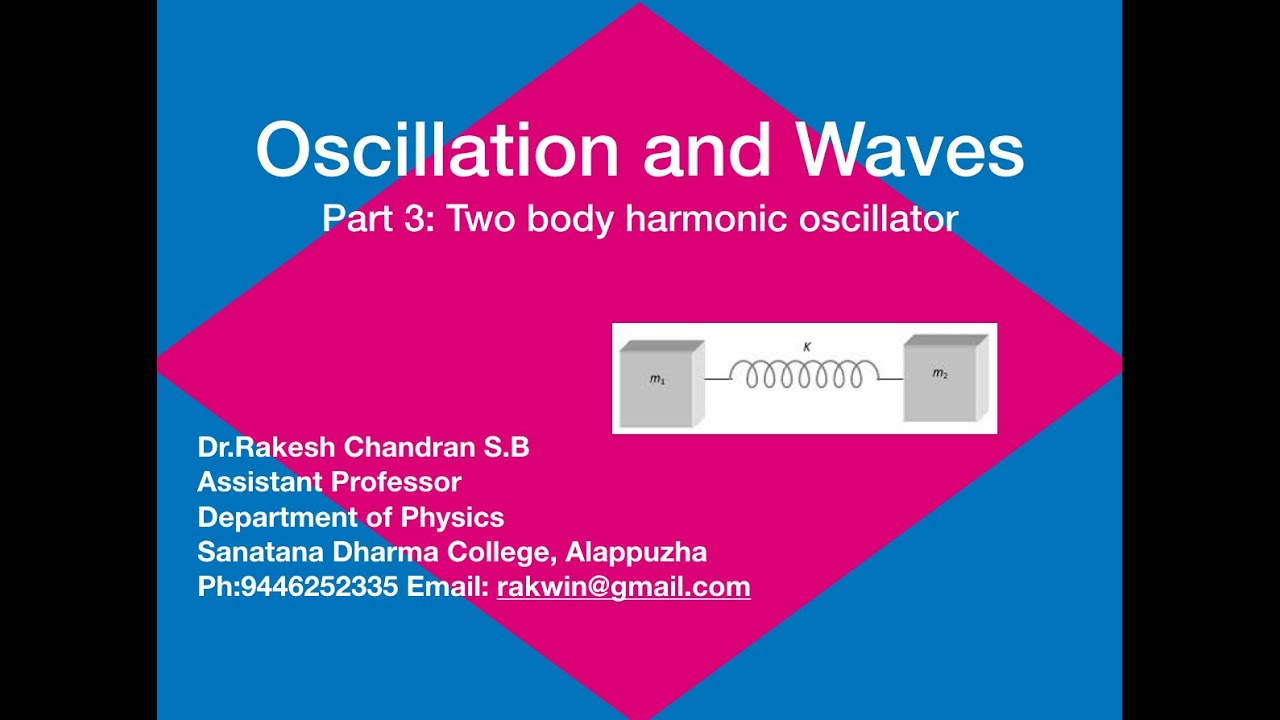 Oscillations and Waves: Part 3:Two body harmonic oscillator. - YouTube