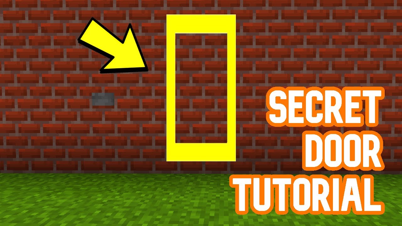 How To Make A Redstone Door - Minecraft Hidden Door Tutorial - YouTube