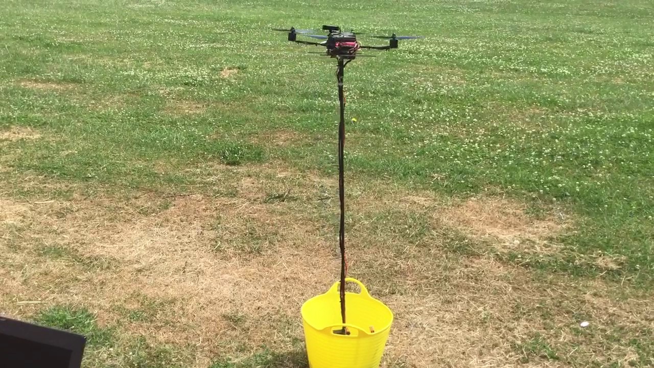 flight test of supported self balancing drone - YouTube