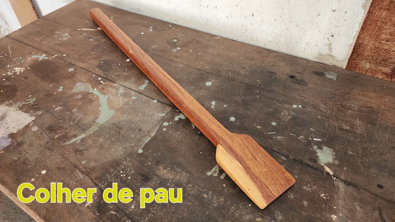 Colher de pau. Espatula de madeira. Colher de pau grande. - YouTube