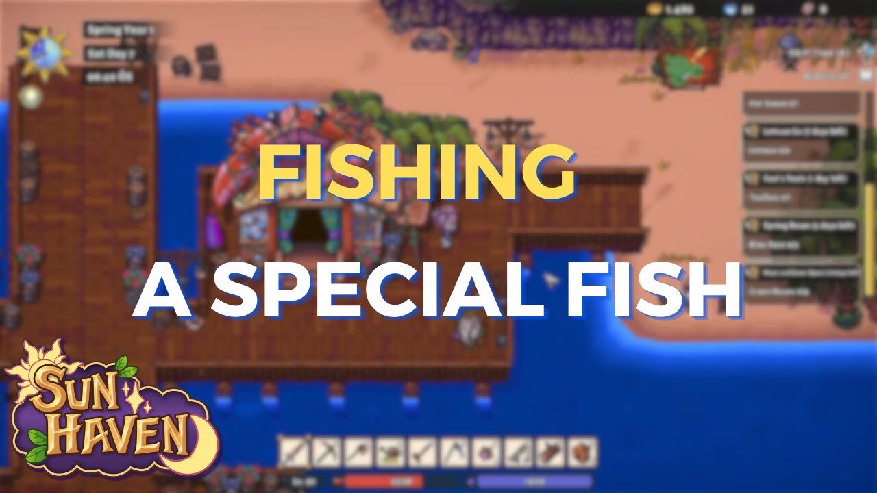 sun haven fishing a special fish - YouTube