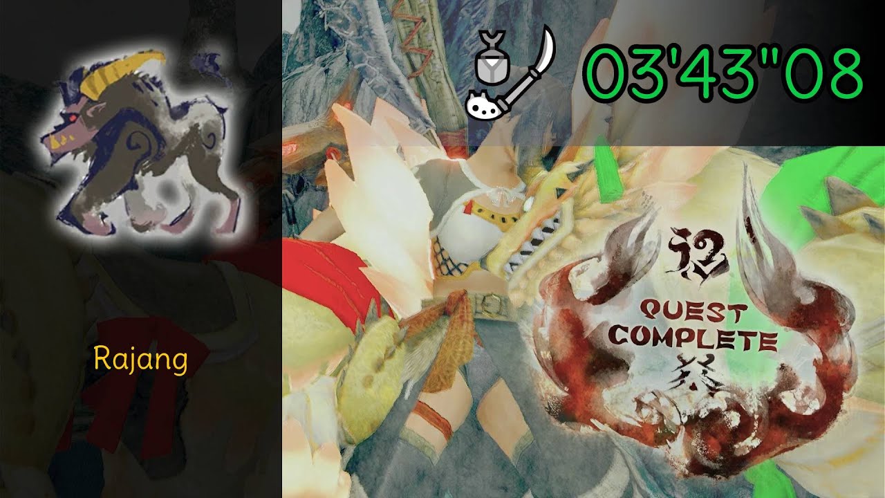 [MHRise] Insect Glaive | Rajang | 03'43"08 - YouTube