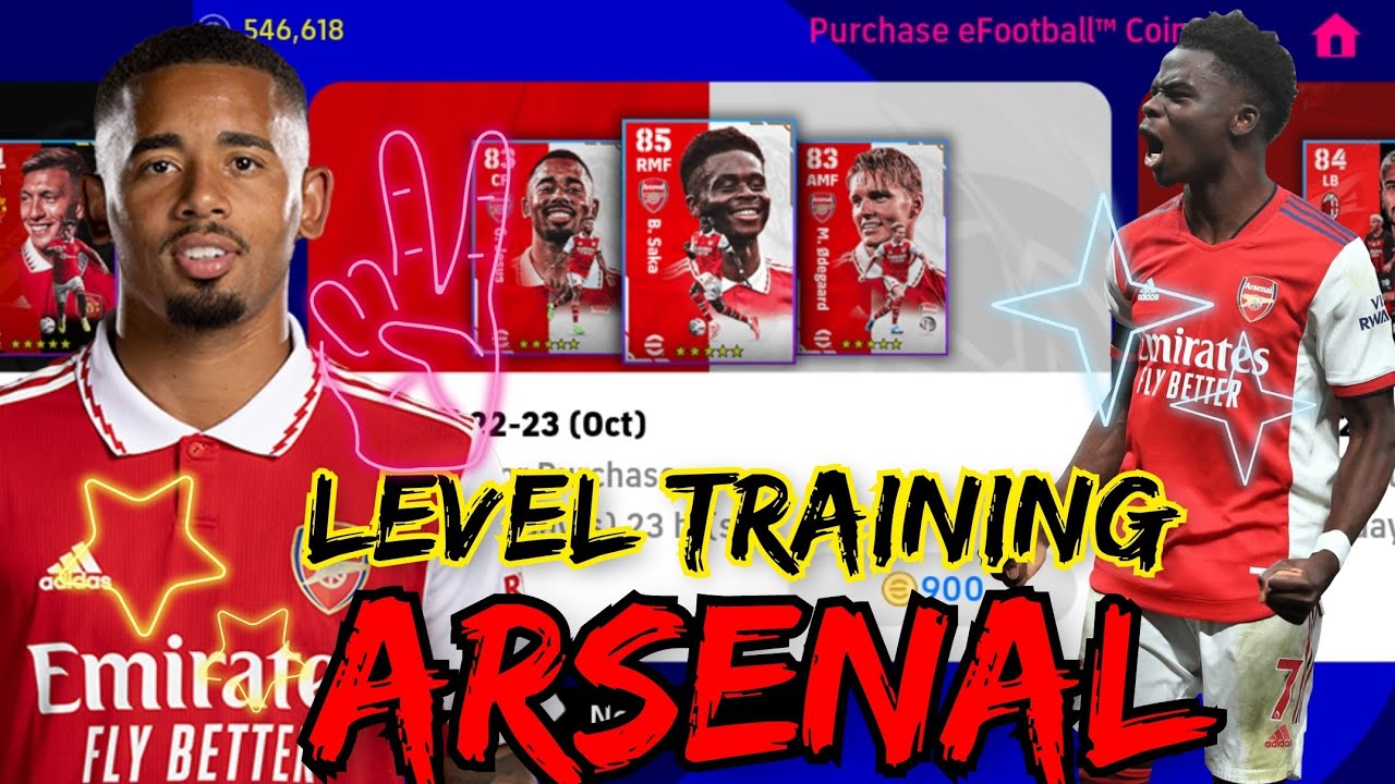Level training Arsenal pack! Efootball mobile 2023 - YouTube