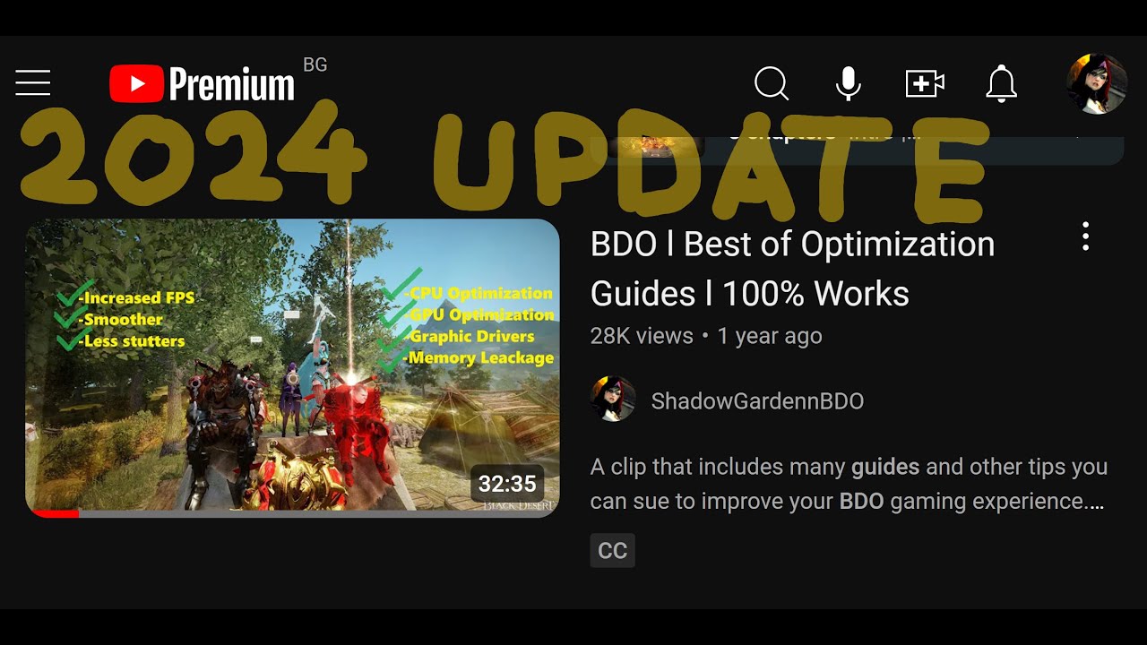 BDO l Best of Optimization Guides l 2024 Update - YouTube