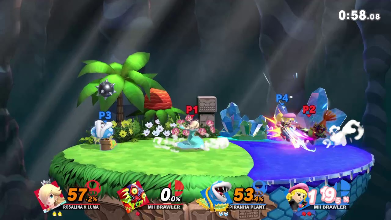 Rosalina and Luma & Mii Brawler vs Piranha Plant & Mii Brawler - YouTube