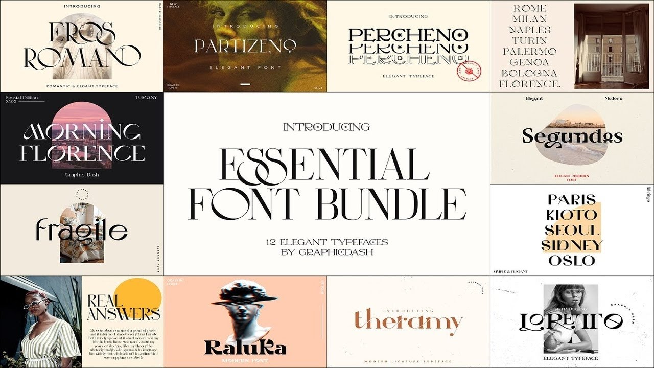 The Essential Font Bundle 90% OFF Font Free Download - YouTube
