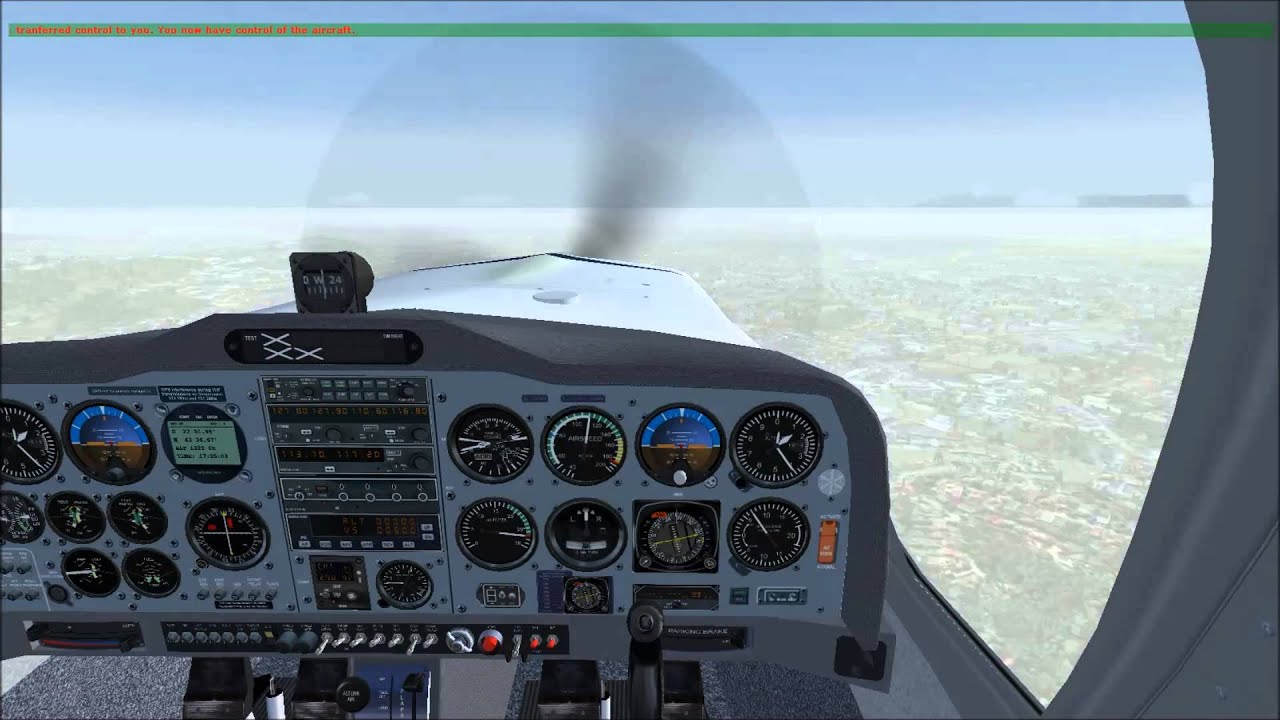 FSX Grob Tutor flying and emergency landing sharing cockpit-VRUF - YouTube