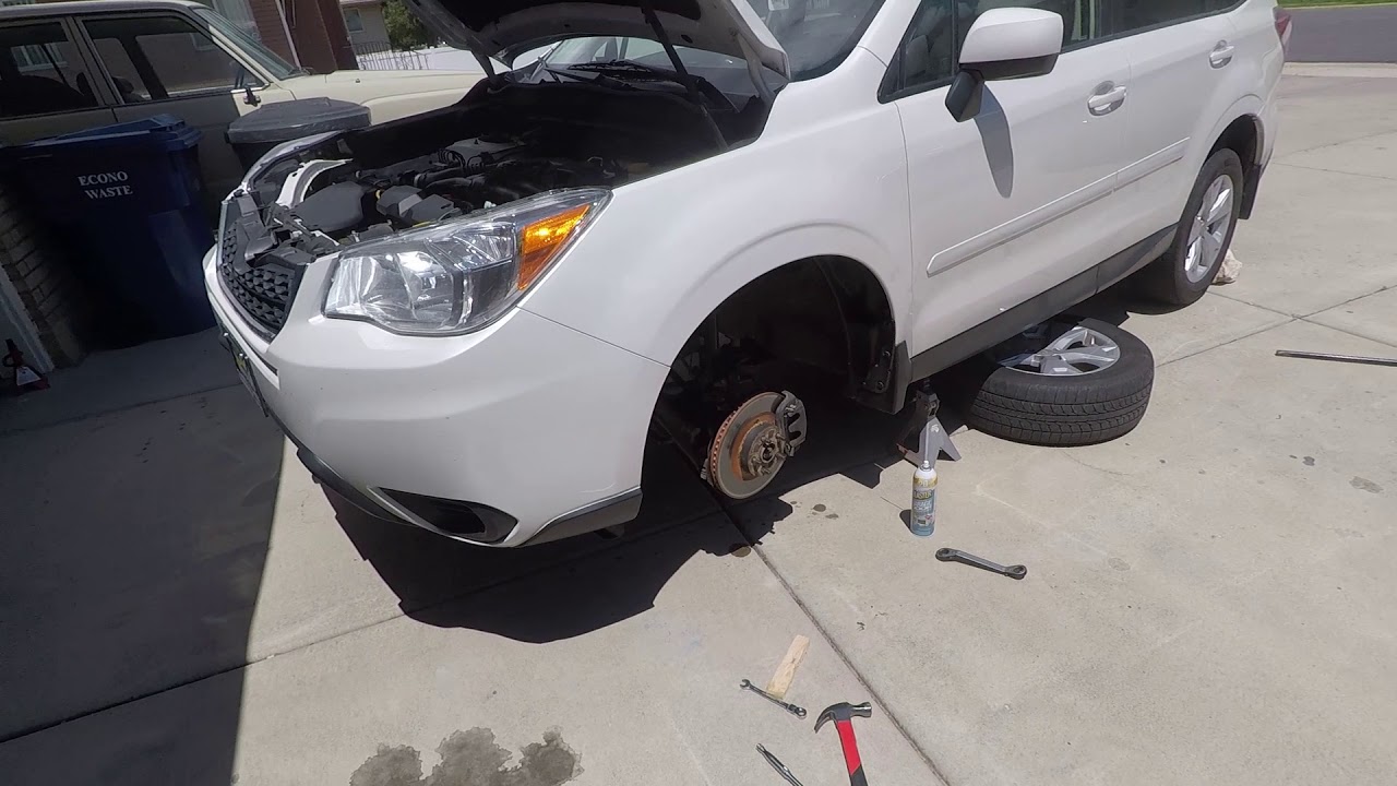Lowering My GFs 2015 Subaru Forester - YouTube