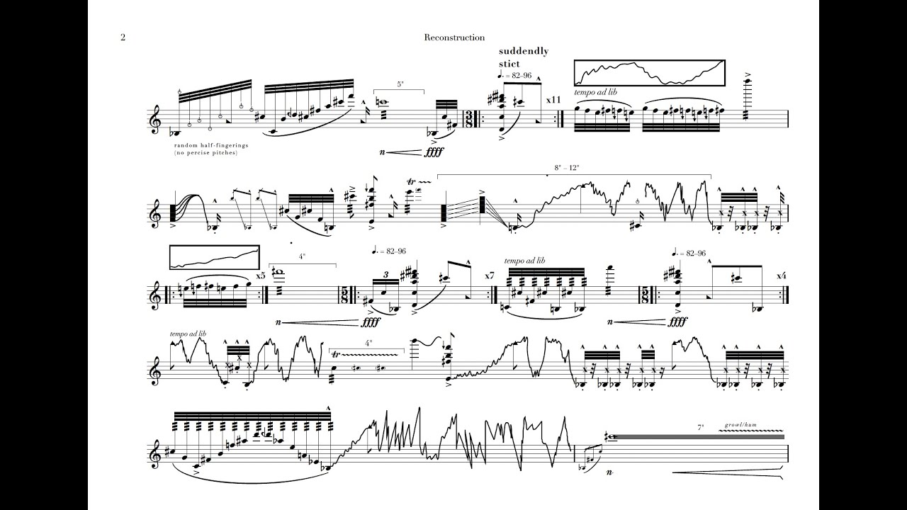 "Reconstruction (1865-1877)" for Solo Saxophone by Joshua Haugen (w ...