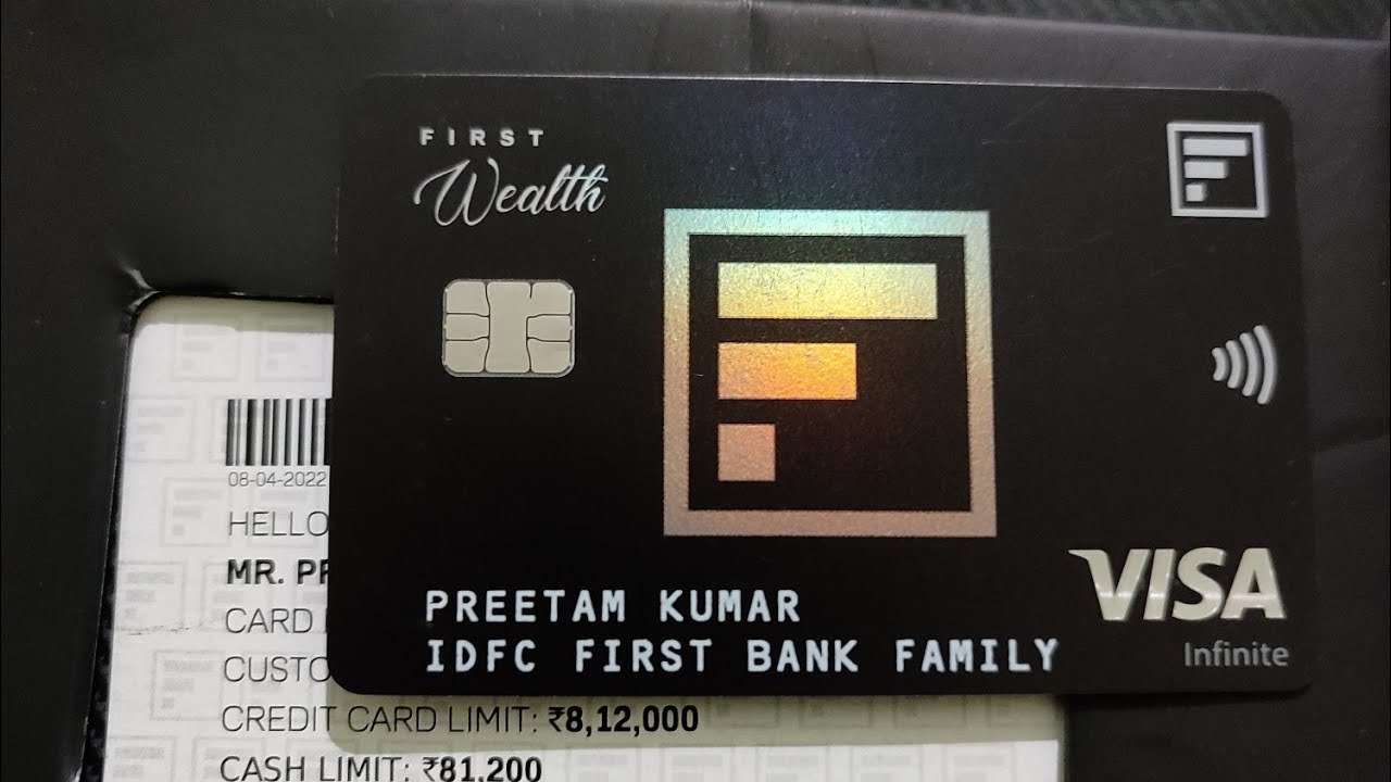 IDFC First Wealth Credit Card(8L😱 limit) Unboxing and Card Review - YouTube
