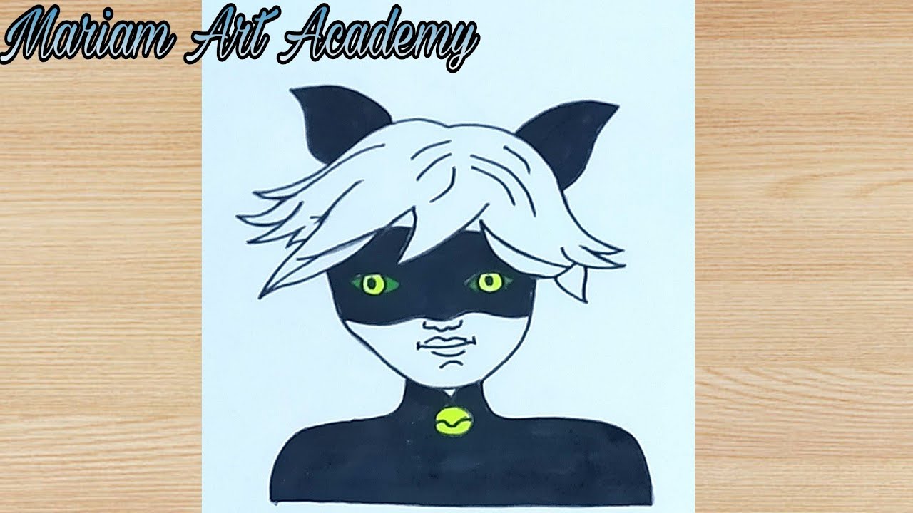 How To Draw Cat Noir Step by Step Tutorial For Beginners | Pencil ...