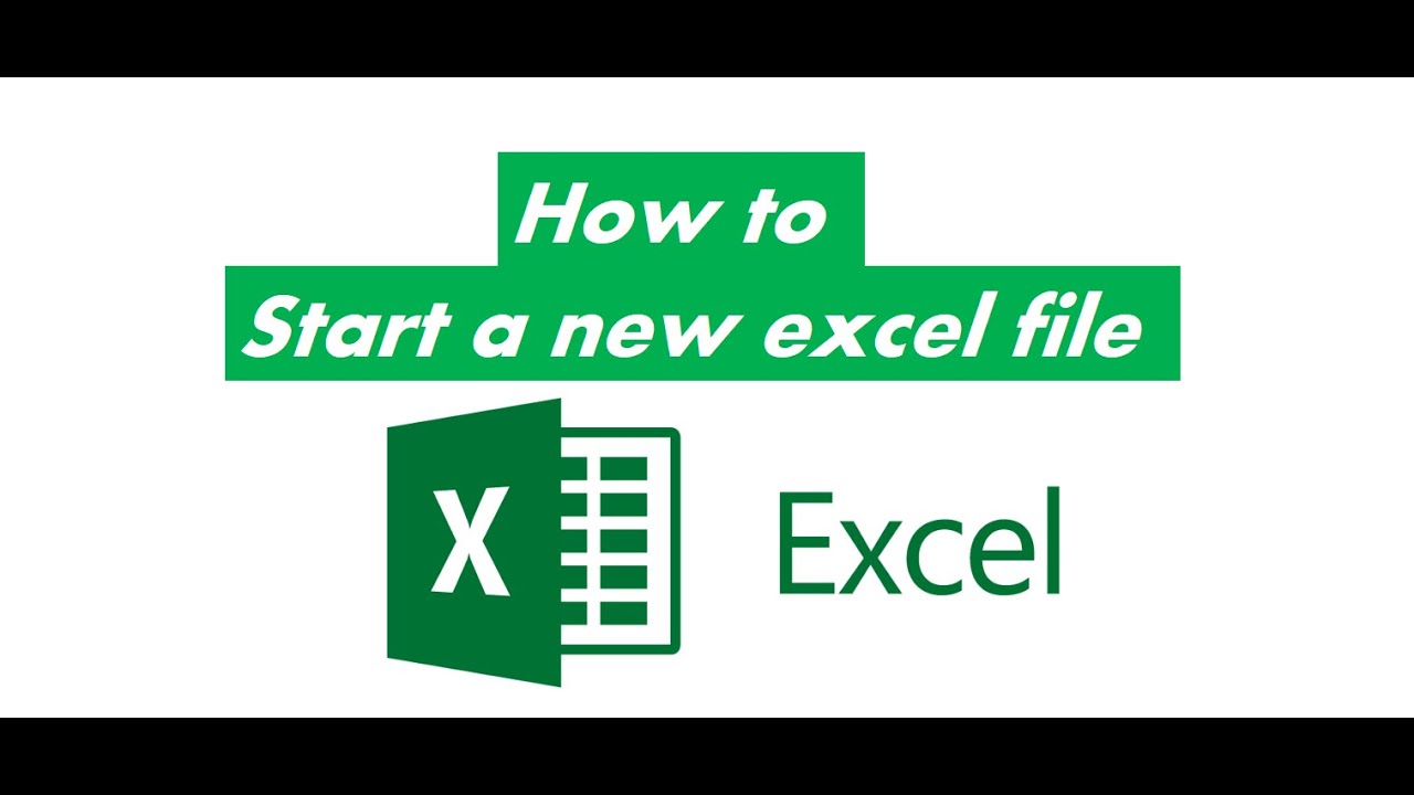 How to open a new Excel file - YouTube