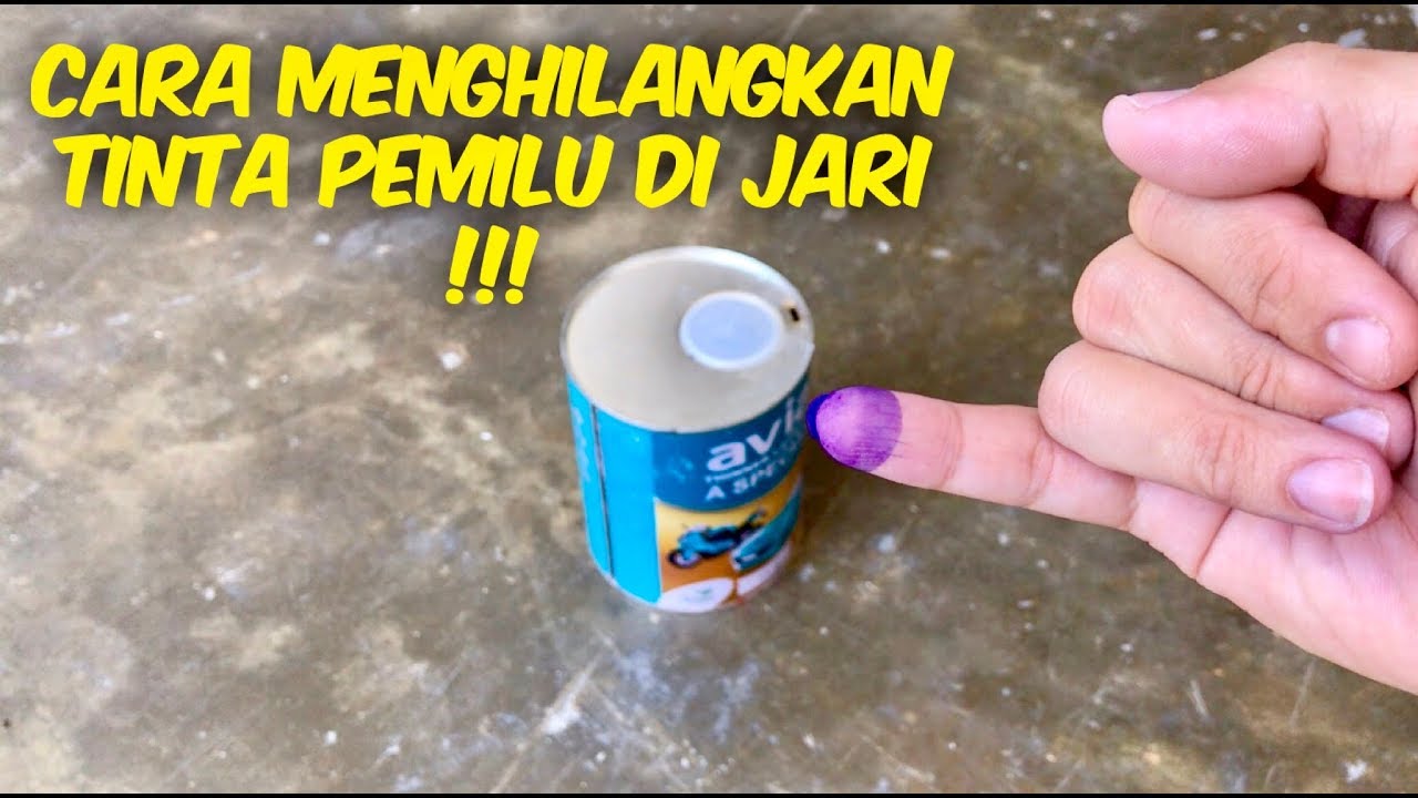 CARA MENGHILANGKAN TINTA PEMILU DI JARI - YouTube