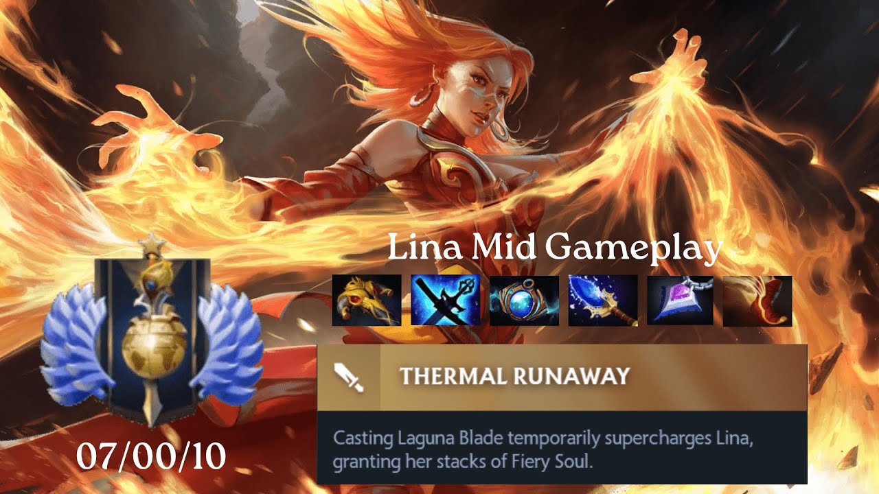 Lina Magic Build🔥07/00/10 KDA - Full Mid Gameplay - YouTube