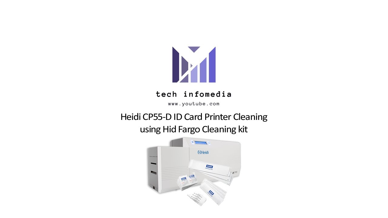 Heidi CP55-D ID Card Printer Cleaning using Hid Fargo Cleaning kit ...
