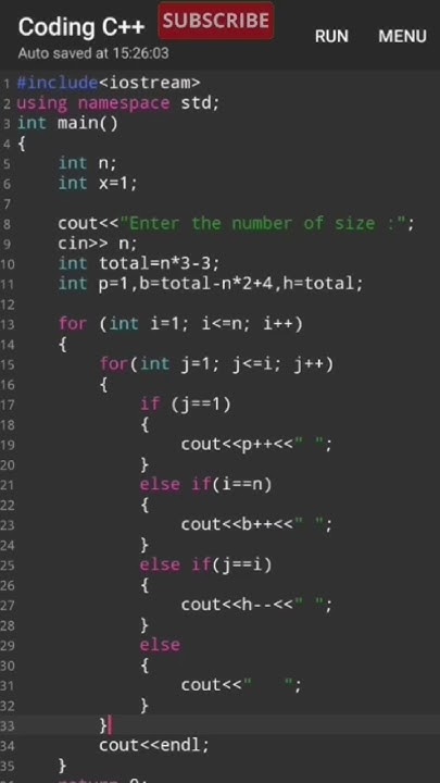 Best C Pattern Program Tutorial Video 💯🧠 Coding Youtubeshorts Codewriter07 Programming