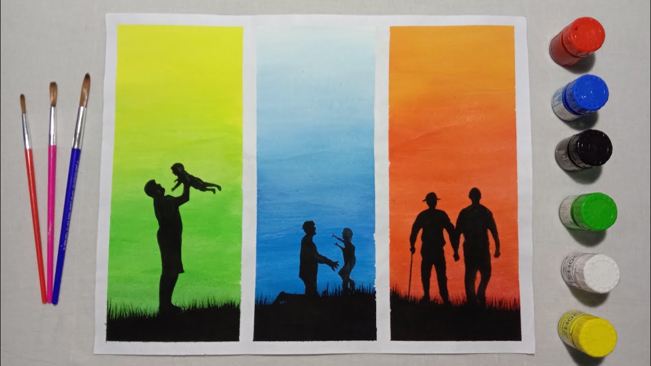 Father's day painting - YouTube