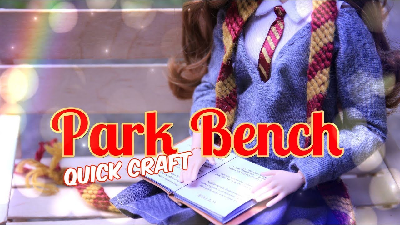 DIY - How To Make: Doll Park Bench | Popsicle Stick Quick Craft - YouTube